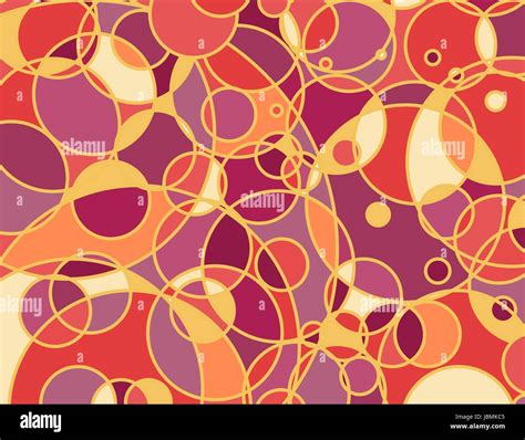 Stained Glass Abstract Background Circles Intersect On A Multicolored