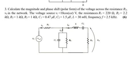 3 calculate the magnitude and phase shift polar form of the voltage ac