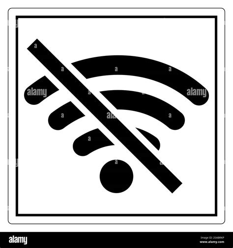 No Wi Fi Connection Icon In Black And White Design Stock Vector Image Art Alamy