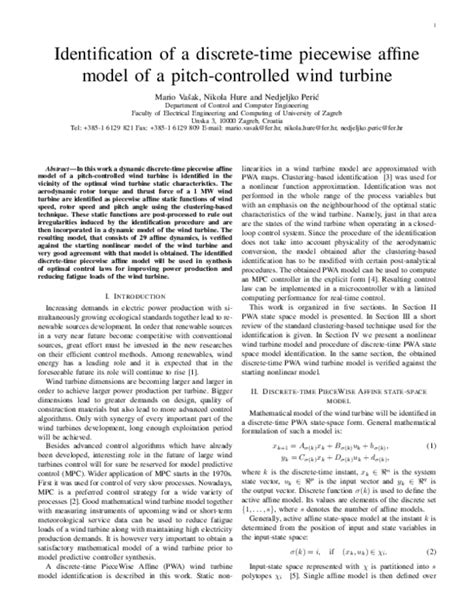 pdf identification of a discrete time piecewise affine model of a