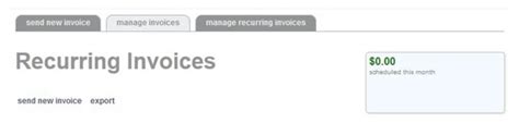 Managing Recurring Invoices