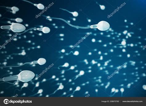 Sperm Approaching Egg Cell Ovum Natural Fertilization Close Up View
