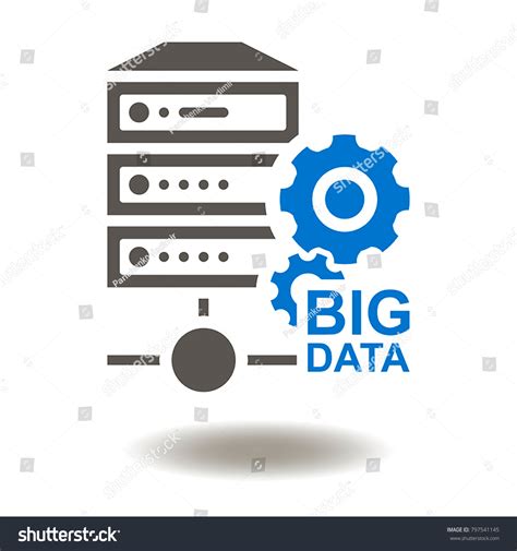 Big Data Server Icon Vector Web Stock Vector Royalty Free 797541145