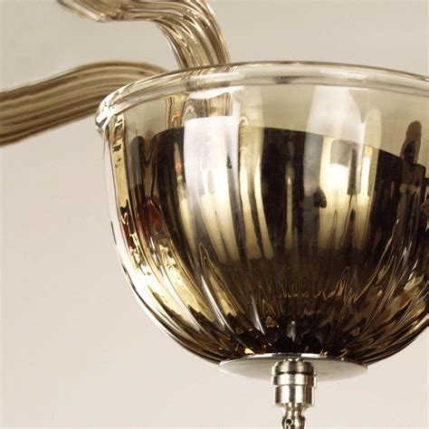 Classic Sconce 2 Arms Walnut Murano Glass Cotton Lampshades By