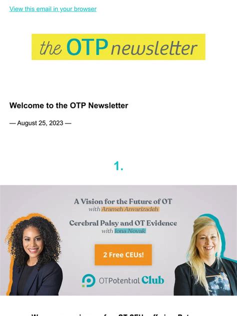 OT Potential The OTP Have You Tried Our 2 Free CEUs Milled