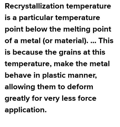 Define Recrystallization Temperature