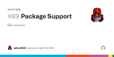 Package Support · Issue 89 · Esnetgdg · Github