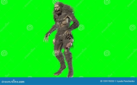 Wendigo Mythical Monster 3d Render Stock Illustration Illustration Of