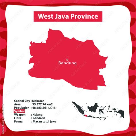West Java Province Map Of Indonesia Country Stock Vector Adobe Stock