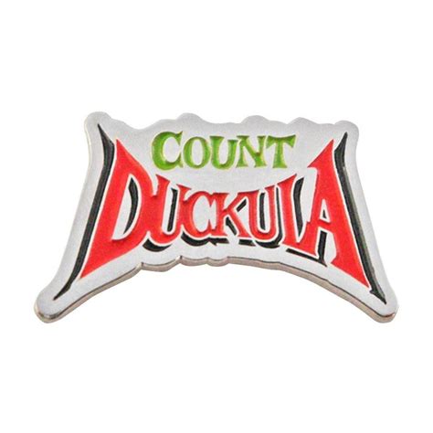 Count Duckula Metal Logo Button
