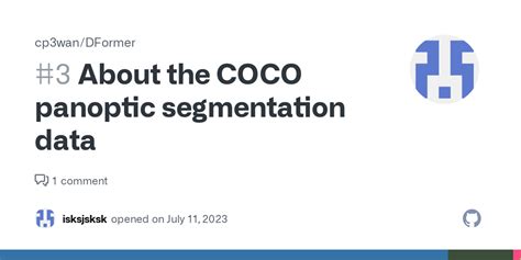 About The COCO Panoptic Segmentation Data Issue 3 Cp3wan DFormer