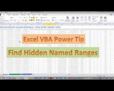 Excel Power Tip Find Hidden Named Ranges