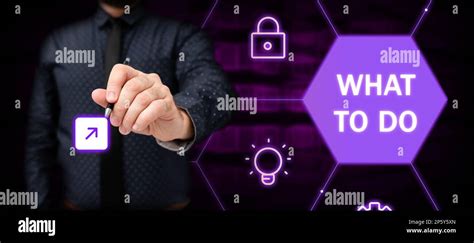 Hand Writing Sign What To Do Business Overview Asking Someone Advice About Next Action Is Going