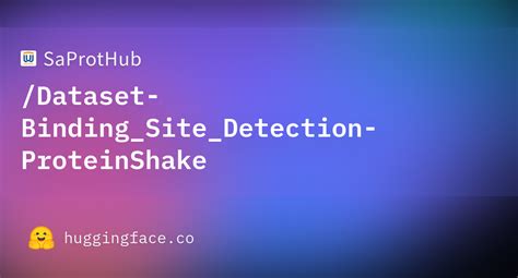Saprothubdataset Bindingsitedetection Proteinshake At Main