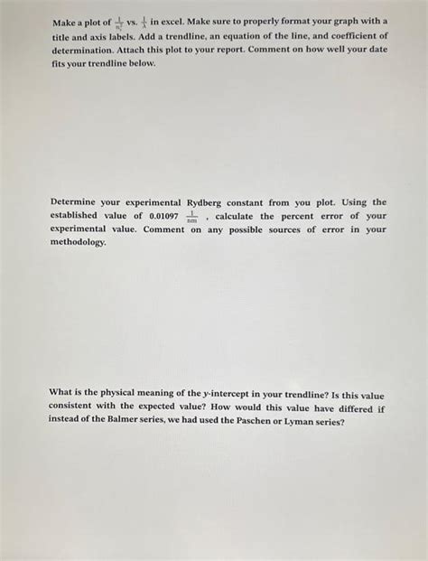 Make A Plot Of Ni21 Vs X1 In Excel Make Sure To