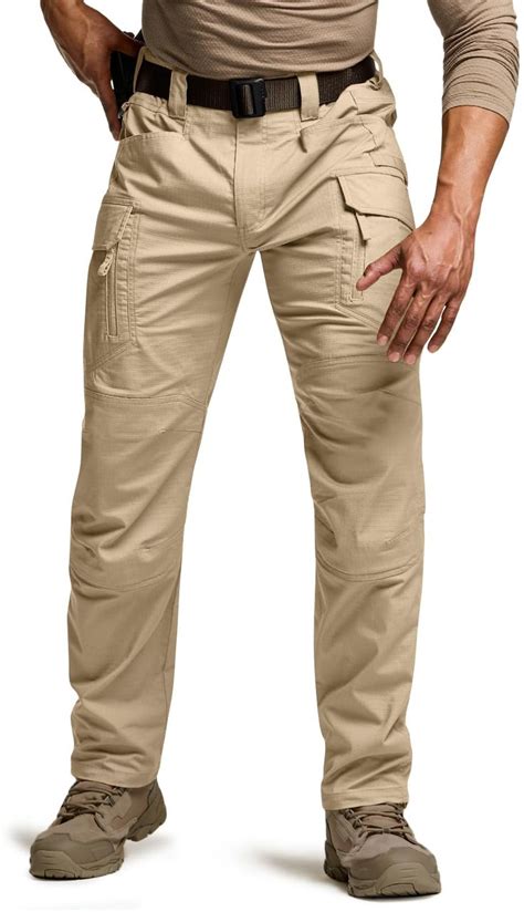 Cqr Mens Flex Stretch Tactical Pants Water Resistant Ripstop Cargo
