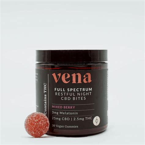 Cbd Bites Restful Night Full Spectrum By Vena Cbd Askgrowers