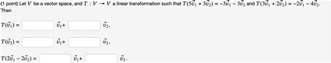 Solved Point Let V Be A Vector Space And T VV A Linear Chegg Com