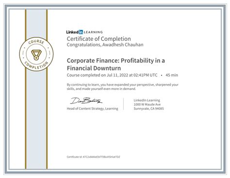 Awadhesh Chauhan On Linkedin Certificate Of Completion