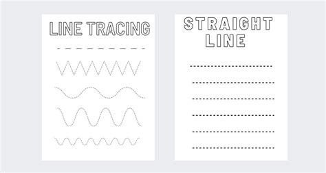 Preschool Tracing Worksheet Line Tracing Tracing Practice Etsy