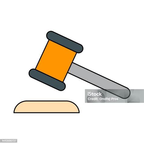 판사 해머 아이콘 법률 경매 기호 Gavel 정의 기호 벡터 일러스트 레이 션 버튼 개념에 대한 스톡 벡터 아트 및 기타 이미지