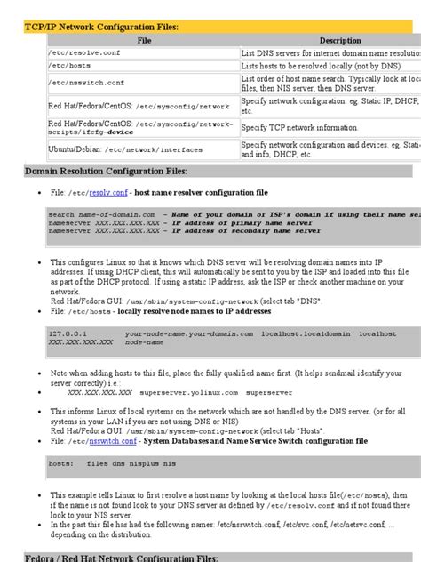 Linux Network Configuration Pdf