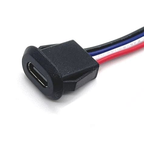 5 X Female Usb C Socket 4 Wire Connector 150mm Usb C Type Charging Dat