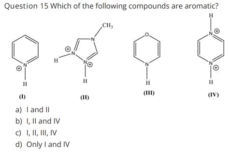 Goc And Aromaticity Test 1 Chemistry Test Series For Csir Net And Gate