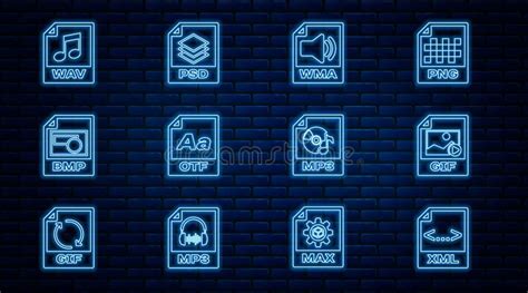 Set Line Xml File Document  Wma Otf Bmp Wav Mp3 And Psd Icon