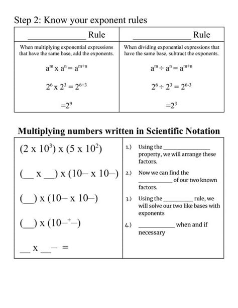 Operations With Scientific Notation Guided Notes For Interactive Notebooks