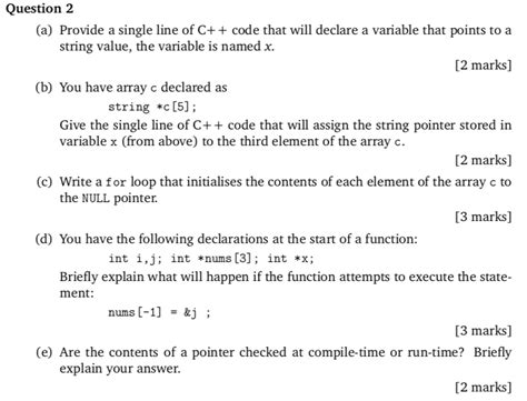 Solved Question A Provide A Single Line Of C Code That Chegg