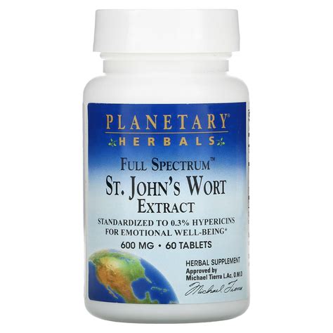 Planetary Herbals Das Ganze Spektrum Johanniskraut Extrakt 600 Mg 60