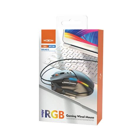 Miš Moxom Mx Ms13 Gaming Pozadinsko Osvetljenje Rgb Crni Usb Wizard Computers