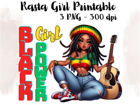 Black Girl Power Png Chibi Rasta Beauty Africa Png Black Girl Png