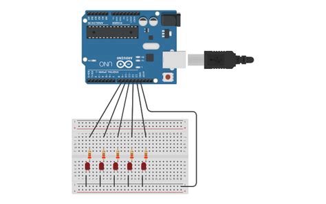 Circuit Design Vu Meter Serial Tinkercad