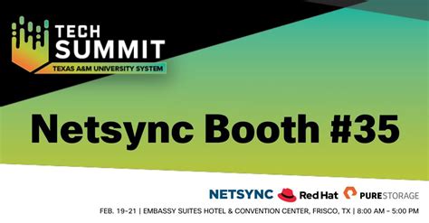 Netsync On Linkedin Texas Aandm Tech Systems Summit Netsync