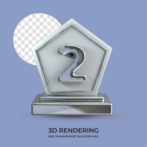 Premium Psd Trophy Silver D Rendering Transparent Background