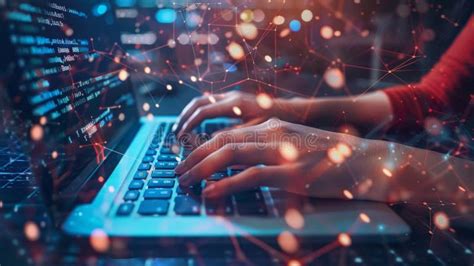 The Hands Of A Programmer Ai Generated Stock Image Image Of Software