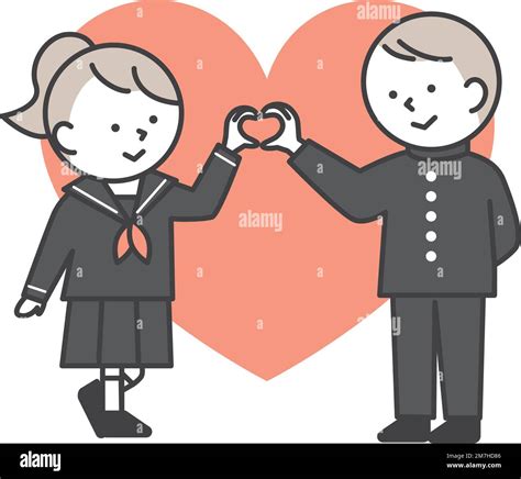 Young Asian Girl Making Heart Stock Vector Images Alamy