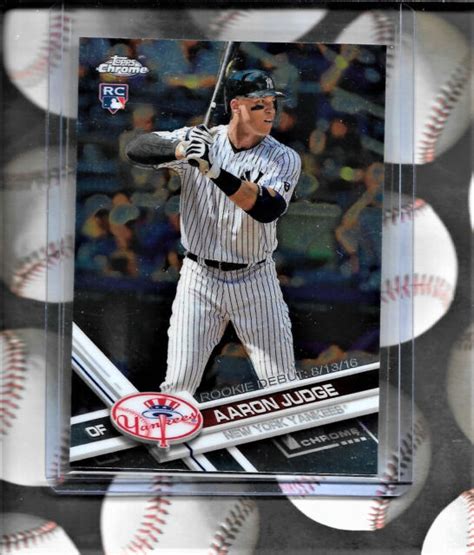 2017 Topps Chrome Update Rookie Debut Hmt50 Aaron Judge Rc For