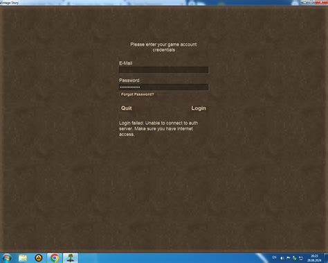 login failed unable to connect to auth server questions vintage story