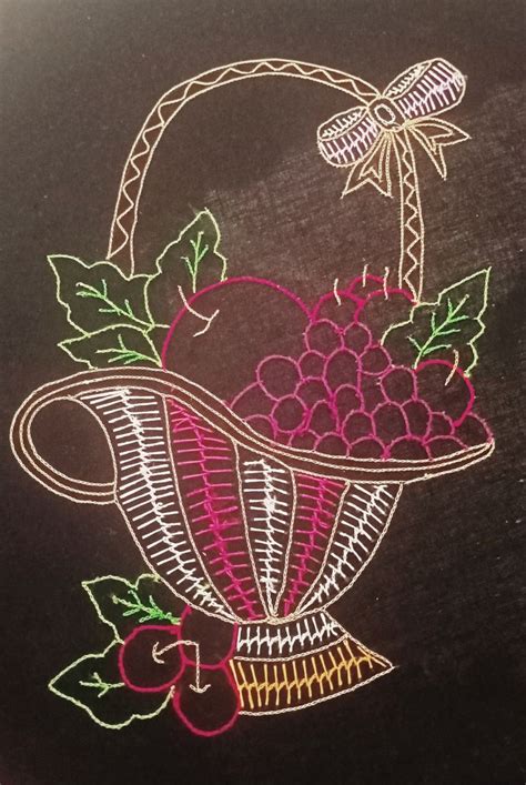 Double Button Hole Stitch Aari Embroidery