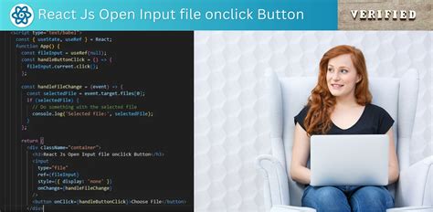 React Js Open Input File Onclick Button Trigger