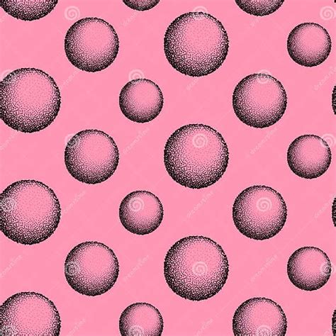 Dotwork Spheres Seamless Pattern Background Noise Stipple Dots Texture Dotted Vector Stock