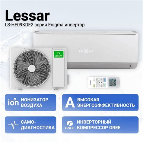 Настенная сплит-система Lessar LS-HE09KDE2/LU-HE09KDE2 серия Enigma ...