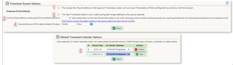 Timesheet System Options Schoolfi Support