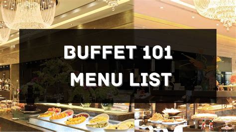 Buffet 101 Menu Prices Philippines 2025 [updated] — All About