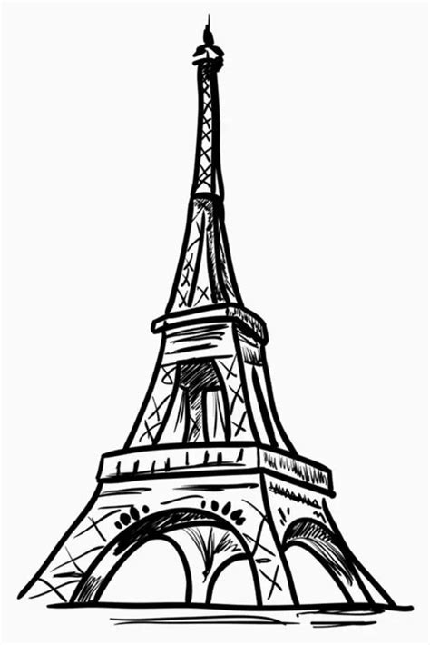 Easy Drawing Ideas For Beginners To Boost Drawing Skills Eiffel Tower