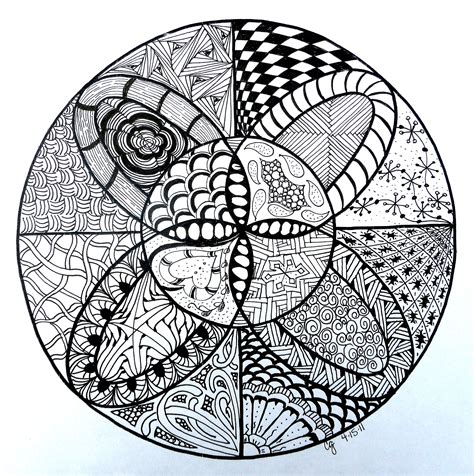 New Tangle Pattern And Zendala Zentangle Patterns Tangle Pattern