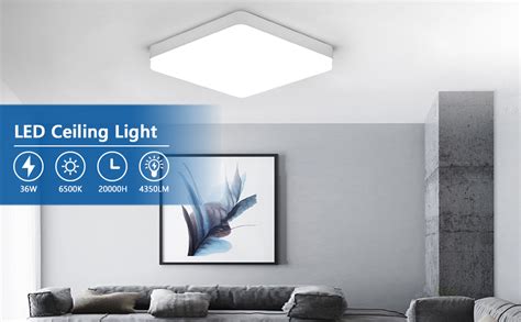 Epicflare Led Ceiling Lights 36w Bathroom Lights Ceiling 6500k 4350lm